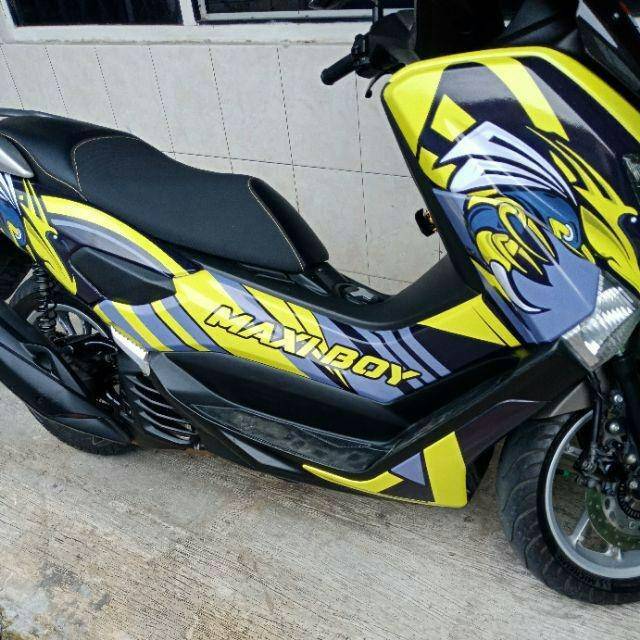 Jual Decal full body yamaha nmax variasi grafis yellow pilihan striping ...