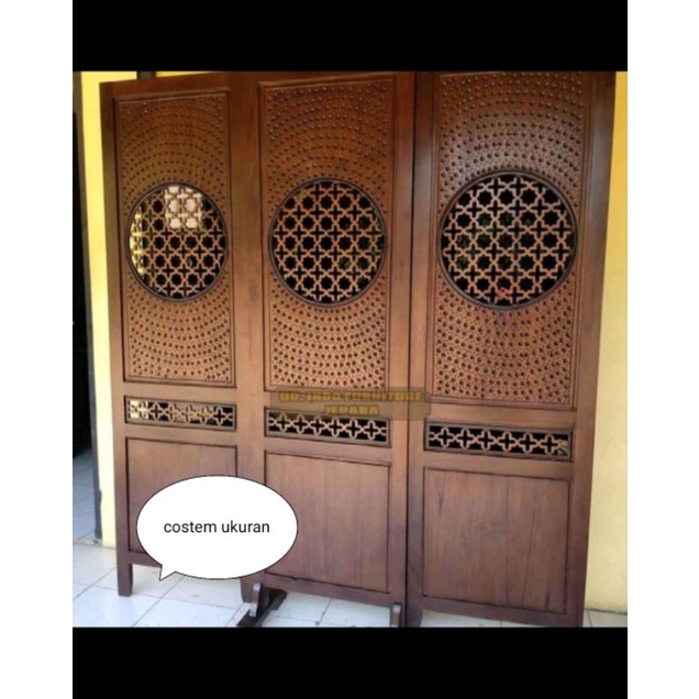Jual Pesanan Sketsel Partisi Sekat Ruangan Kayu Jati Jepara | Shopee ...