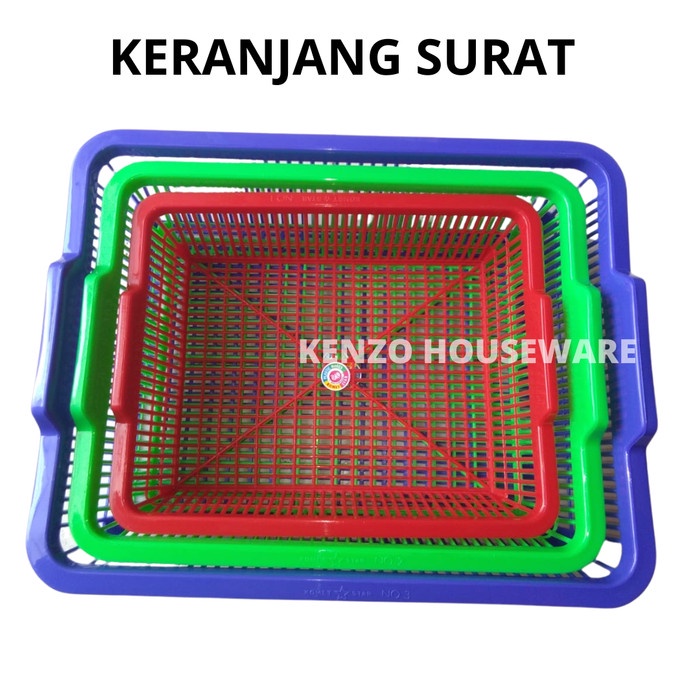 Jual SURAT-KOTAK- TEMPAT SURAT NO 2 KERANJANG PLASTIK SERBAGUNA ...