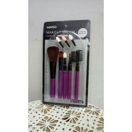 Jual Make Up Brush Ungu Miniso | Shopee Indonesia
