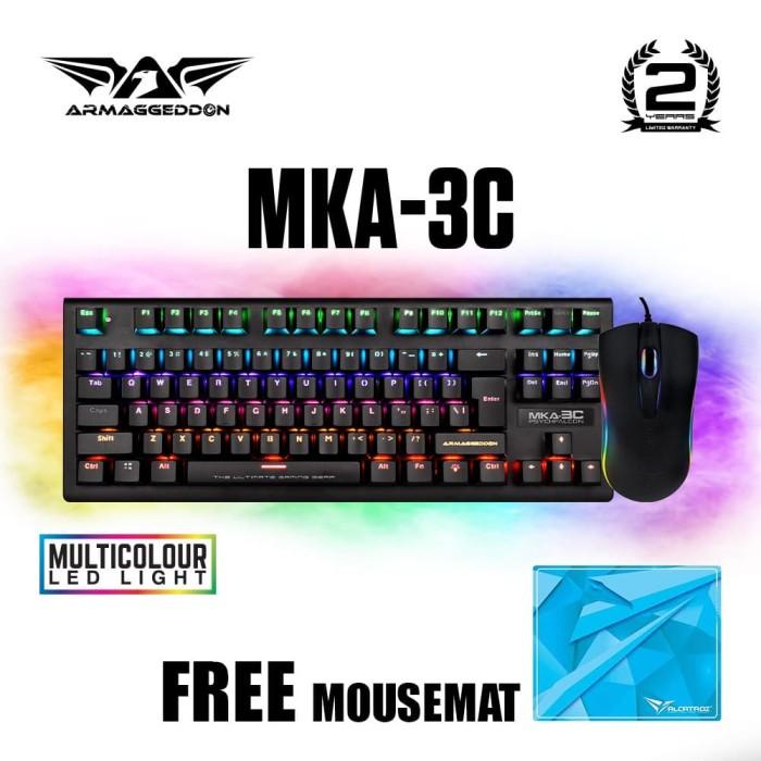 Jual Visher | Armaggeddon Rgb Mechanical Keyboard Mka-3C Combo Asic 9 Rgb + Mousemat | Shopee ...