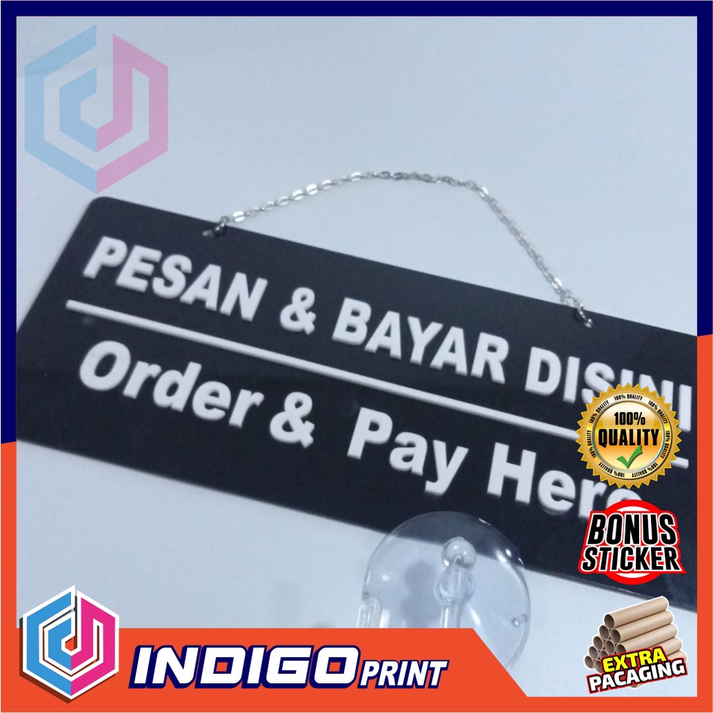 Jual Sign akrilik acrylic pesan dan bayar disini gantungan kaca ...