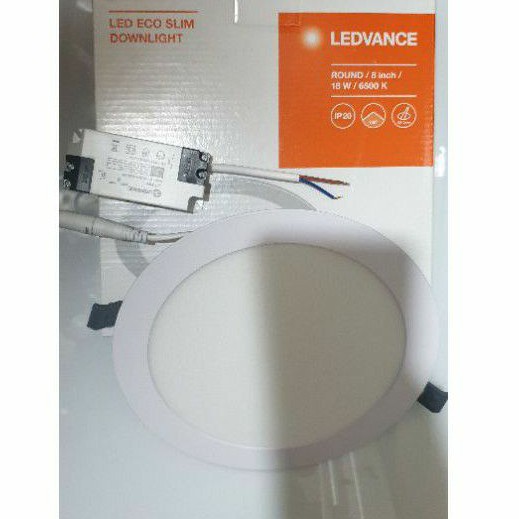 Jual lampu downlight led eco slim ledvance 8inch 18w/830 warmwhite ...