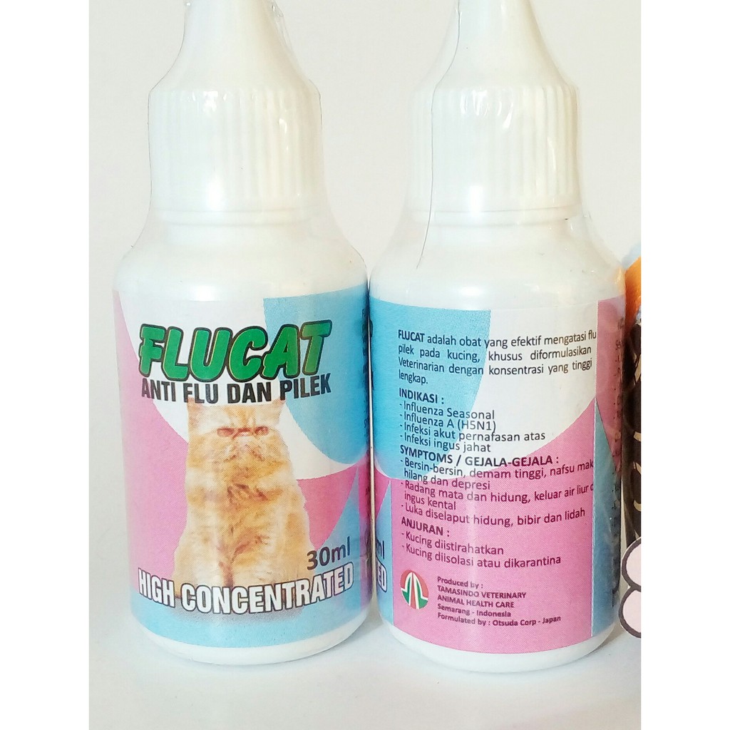 Jual Obat Kucing Batuk Pilek Flu Cat Flucat 30 ml | Shopee Indonesia