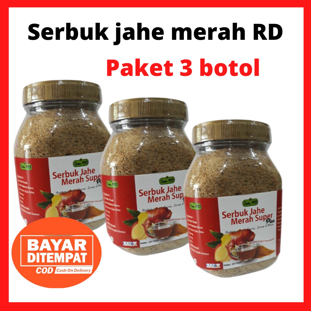 Jual Paket Serbuk Jahe Merah Super Plus Rd 1 Paket Isi 3 Botol ... Jual Paket Serbuk Jahe Merah Super Plus Rd 1 Paket Isi 3 Botol ...