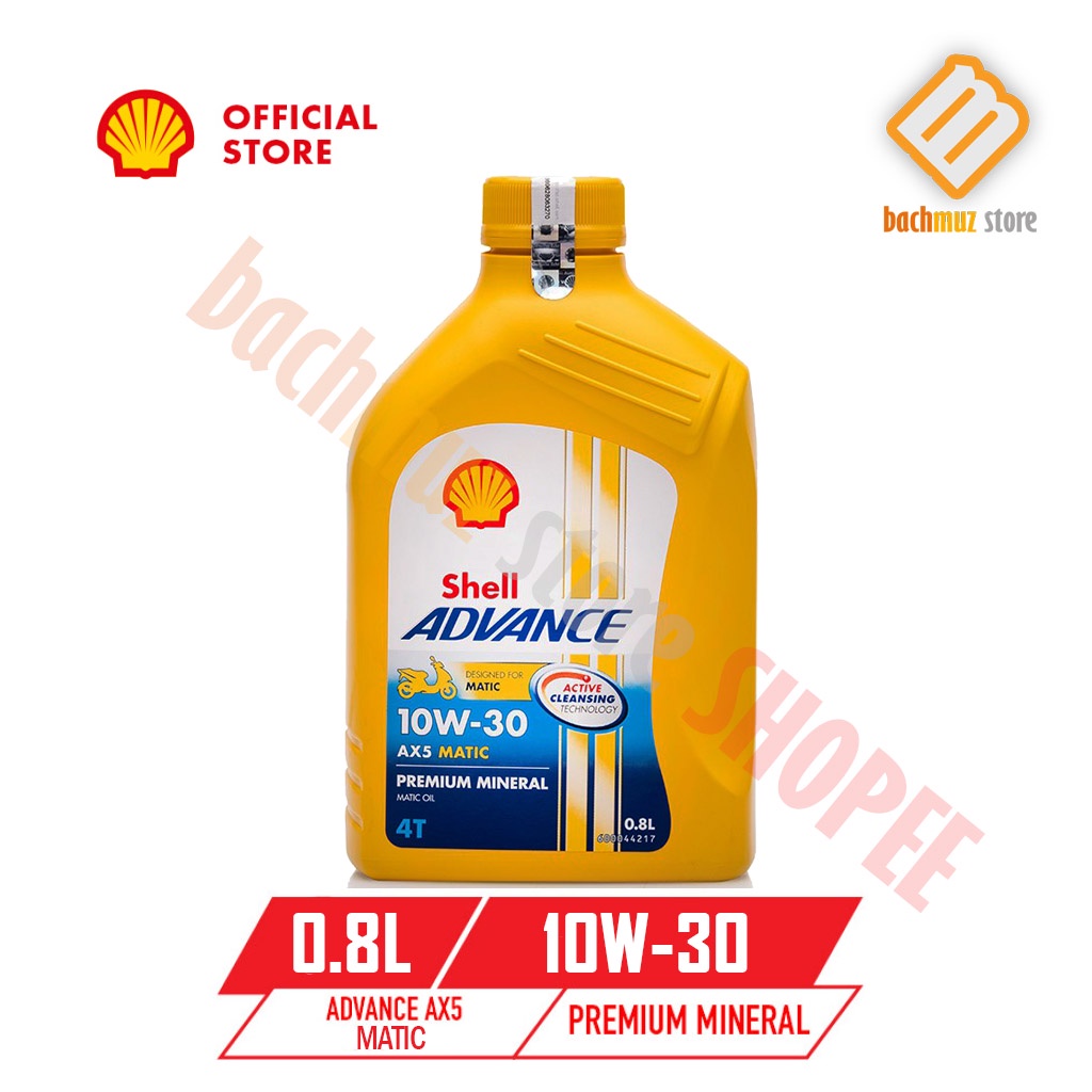 Jual SHELL Advance AX5 Oli Motor Matic 10W-30 - Original (Scan Barcode ...
