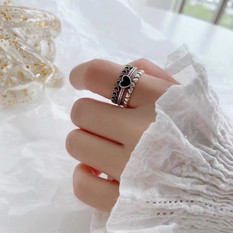 Jual Cincin Love Alisha Bayyer 3 Layer Ring Fashion Alloy Paduan [x] | Shopee Indonesia