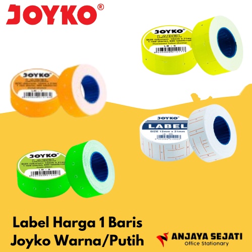 Jual Label Harga Roll Joyko 1 Baris Warna/Putih | Perpack(isi 10pcs ...