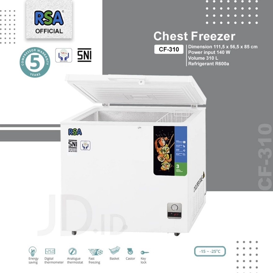 Jual RSA Freezer box CF 310 - 300 Liter (Bogor-Depok) | Shopee Indonesia