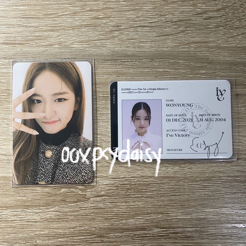 Jual IVE YUJIN WONYOUNG PHOTOCARD PC ID CARD ELEVEN | Shopee Indonesia