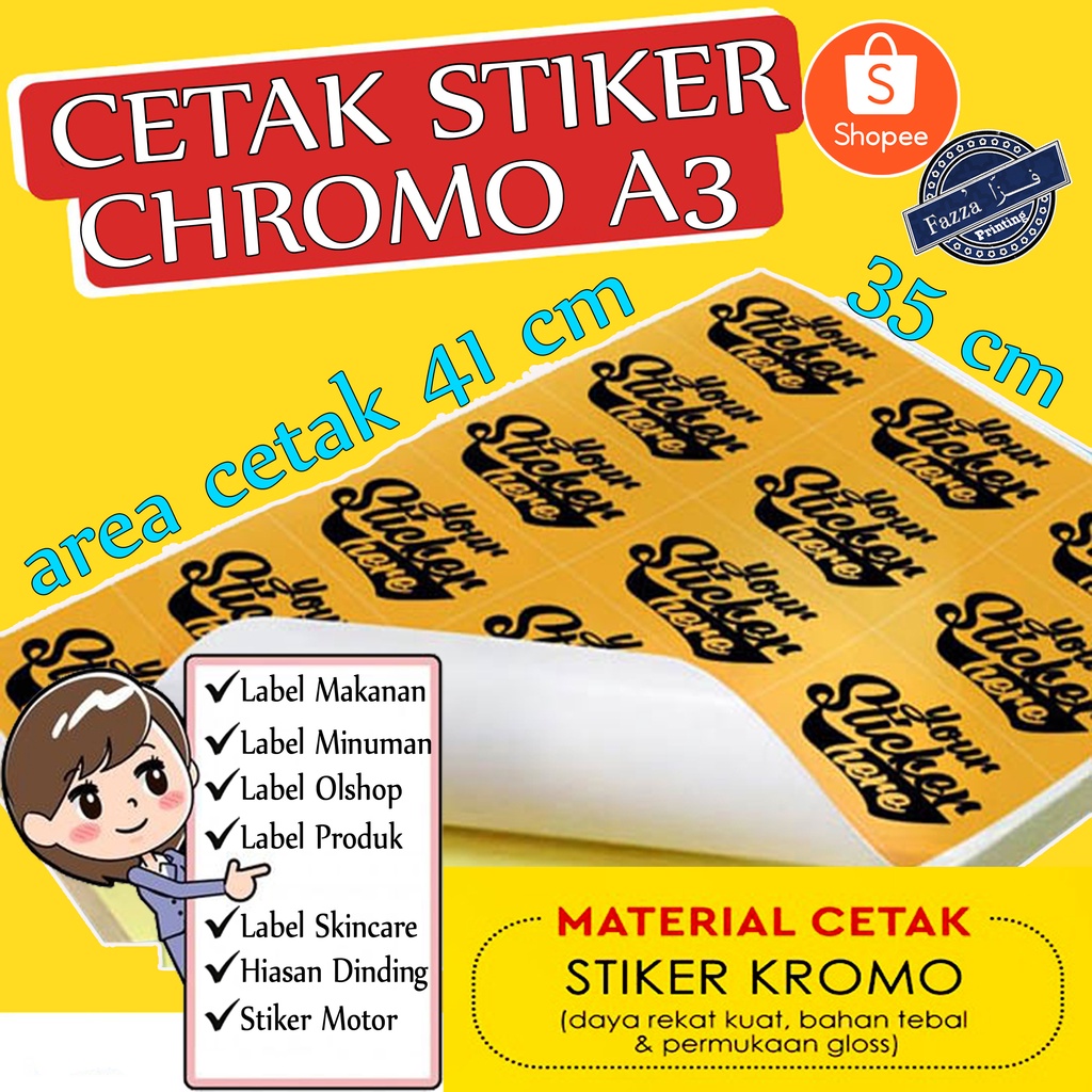 Jual 12.12 (COD) Sticker Label Bahan Cromo Glossy Stiker Olshop Stiker ...