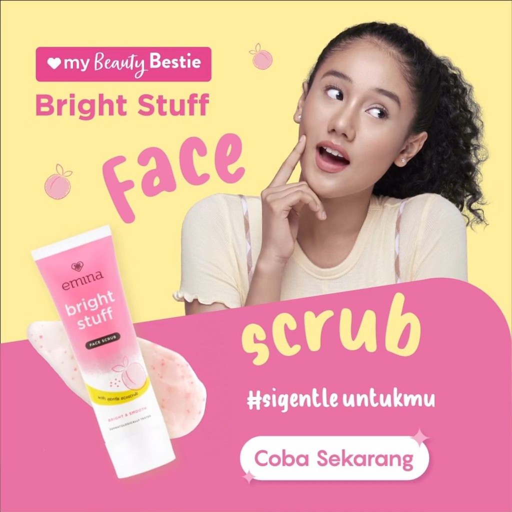 Jual Emina Bright Stuff Face Scrub 50 ml | Shopee Indonesia