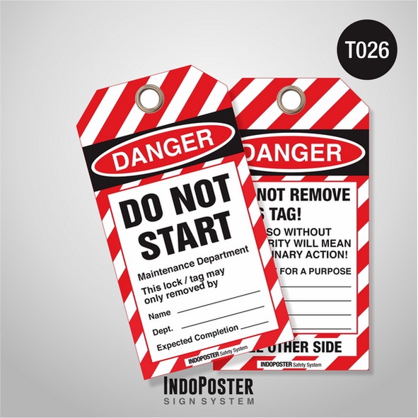 Jual Tag Out LOTO Lock Out Tag Out PVC Safety K3 OSHA ANSI ISO Danger ...