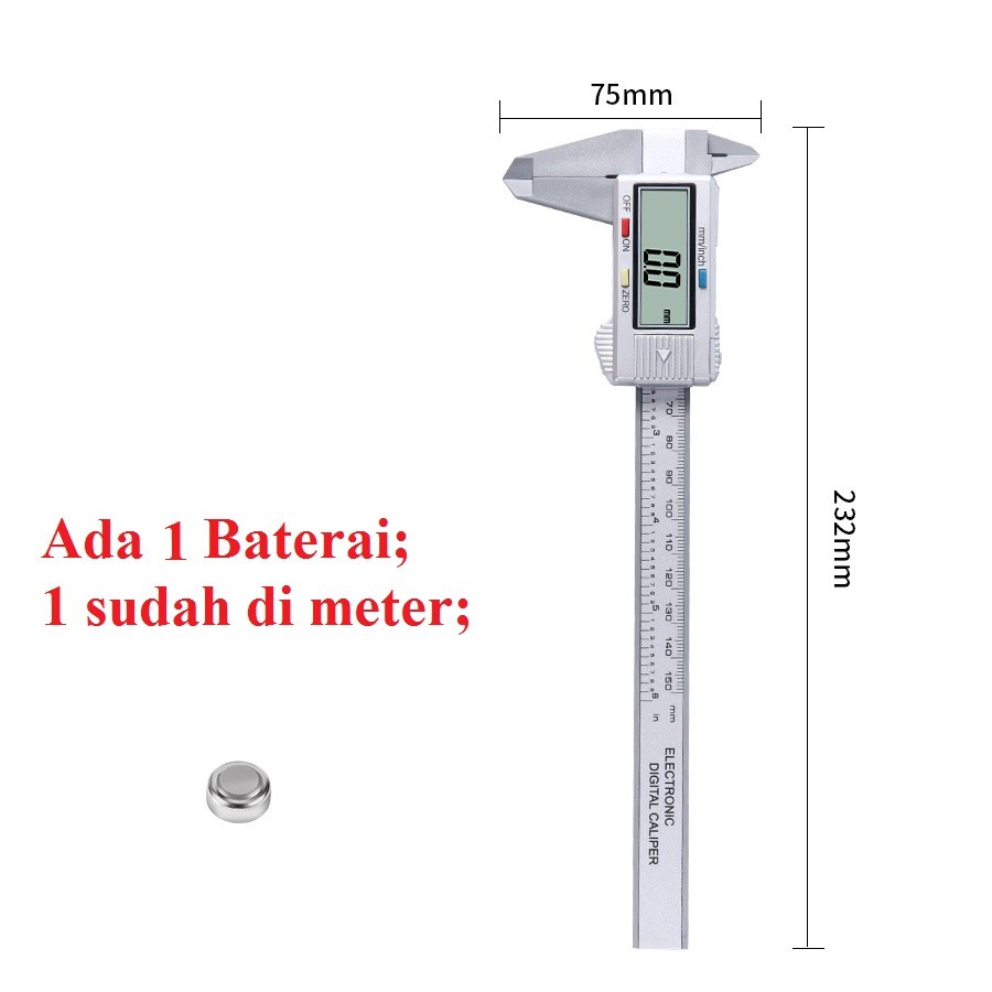 Jual Digital Caliper Meter Jangka Digital 0-150MM Jangka Caliper Sorong Sigmat Digital LCD ...