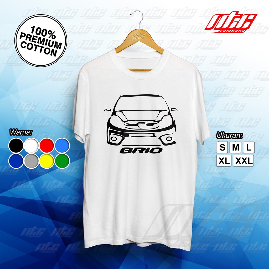 Jual Kaos / T-shirt / Baju Gambar Mobil Honda Brio Siluet Terbaru -MITRA | Shopee Indonesia