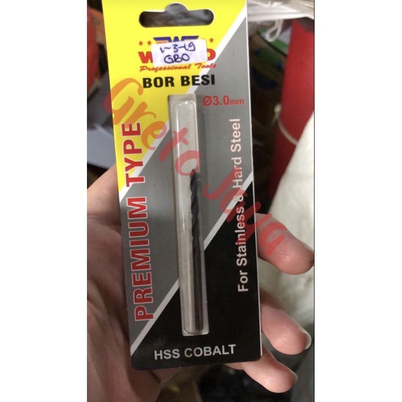 Jual ( 3mm ) Matabor Mata Bor Besi Stainless Stenlis Stainles Hard Steel Cobalt 3 HSS 3.0 mm ...