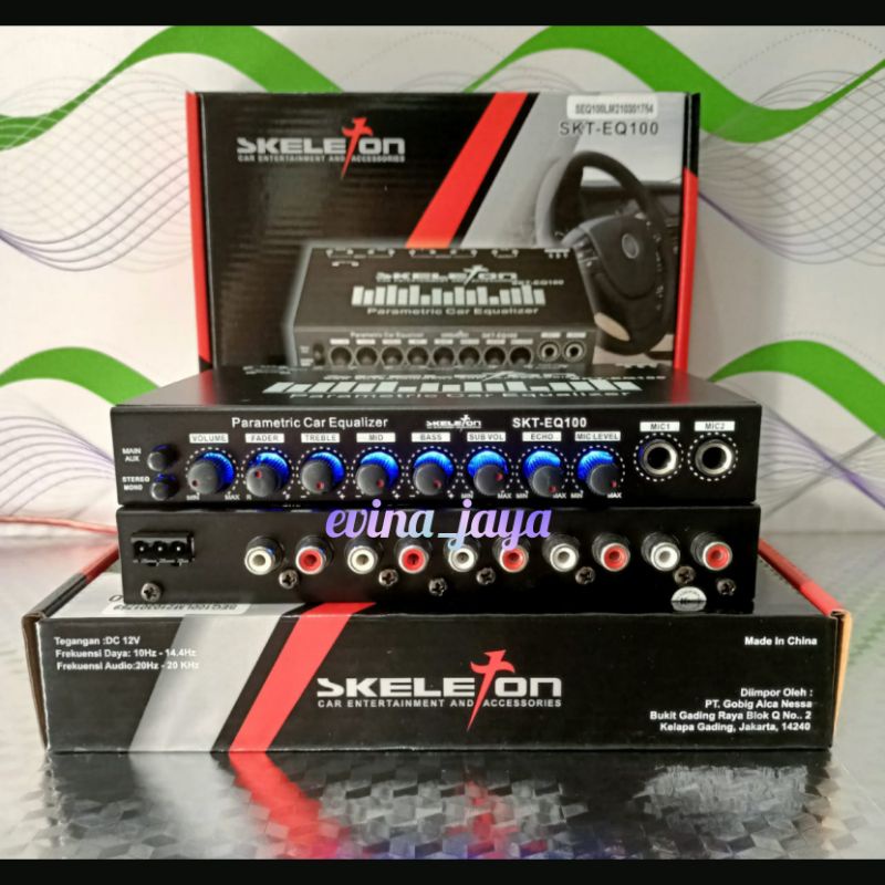 Jual Preamp car equalizer Skeleton SKT-EQ100 digital karaoke | Shopee ...