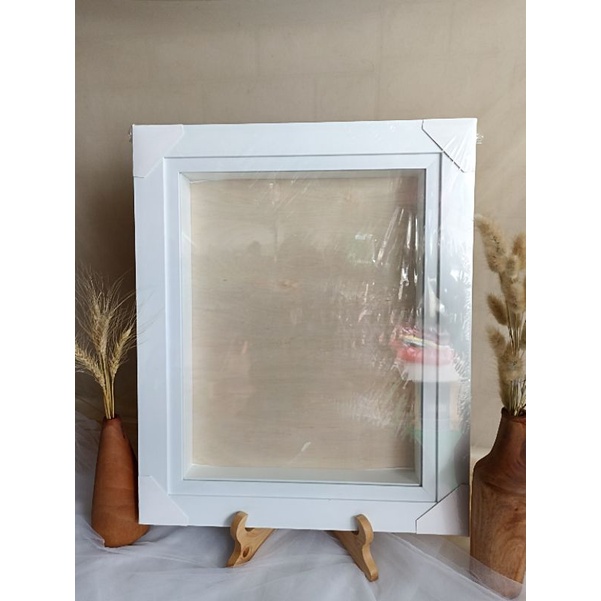 Jual pigora mahar minimalis putih dabel frame | Shopee Indonesia