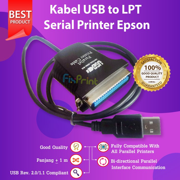 Jual Kabel USB to LPT Converter Cable Printer Epson LX300+ LQ2180 ...