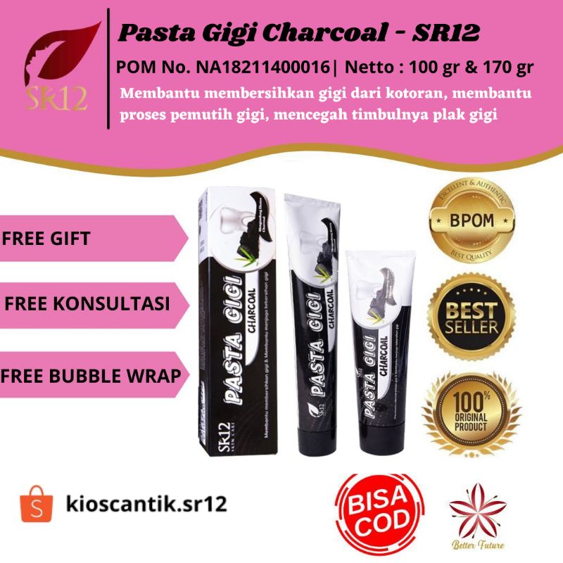 Jual Pasta Gigi Charcoal SR12 / Pasta Gigi Siwak Daun Sirih SR12 ...