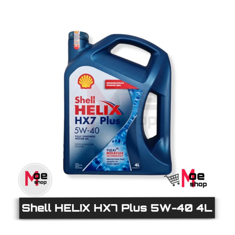 Jual Oli Shell Helix HX7 Plus 5W-40 4L Fully Synthetic API SP, API SN PLUS, API SN, ACEA A3/B4 ...
