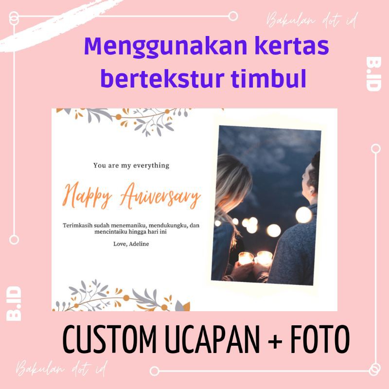Jual Kartu Ucapan CUSTOM Greeting Card Ulang Tahun Pacar Wisuda Ultah ...
