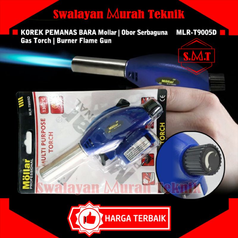 Jual Gas Torch MOLLAR T9005D Korek Pemanas Bara Burner Flame Gun Tourch ...
