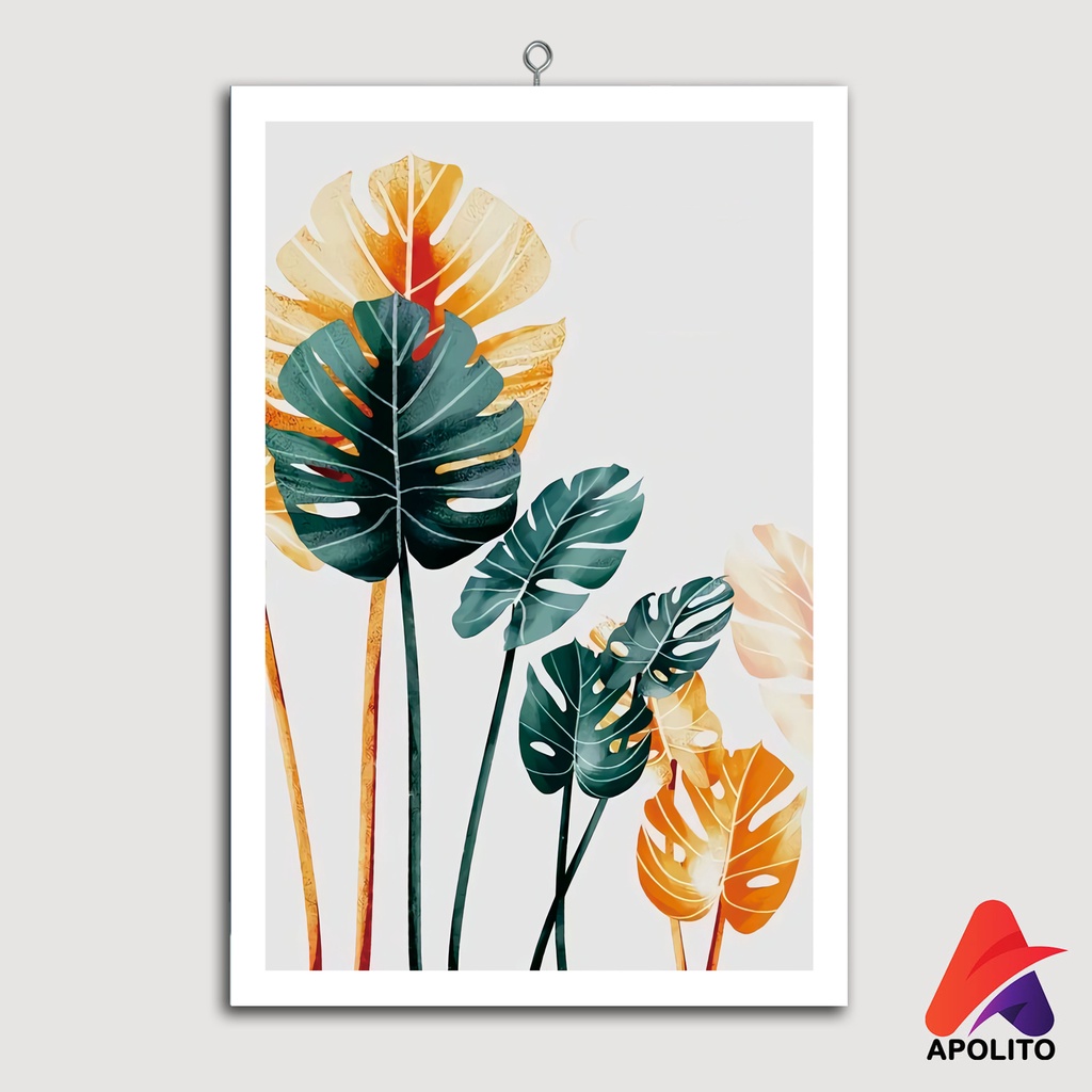 Jual HIASAN DINDING BUNGA MONSTERA AESTETIK (20X30CM) WALLDECOR ...
