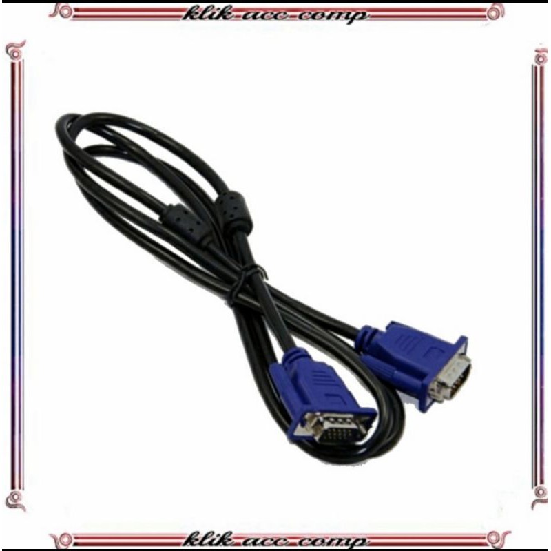 Jual kabel vga 1,5m standar kabel vga DG 1.5 meter / Kabel VGA 1,5 meter original | Shopee Indonesia