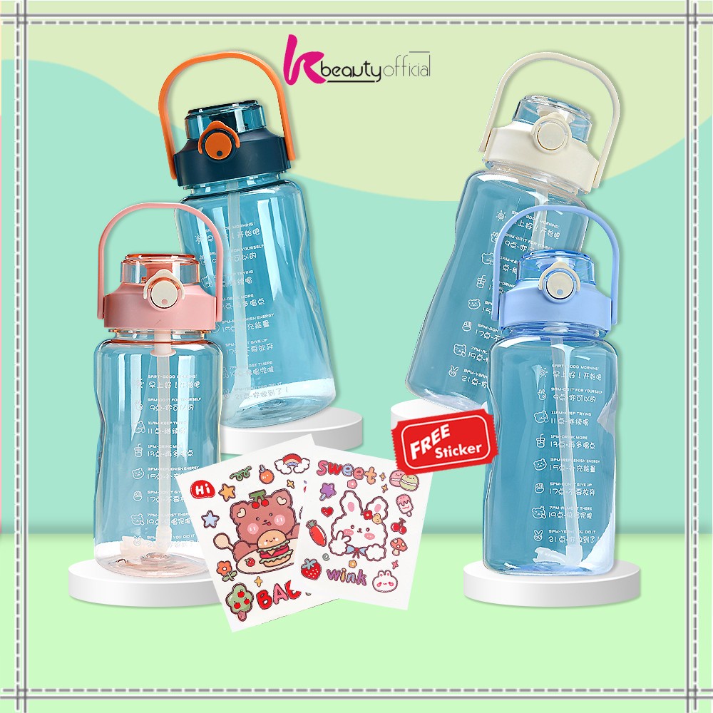 Jual KB-C304 C305 Botol Minum Motivasi 2 Liter Food Grade / Botol Air Minum Jumbo 2000ml BPA ...