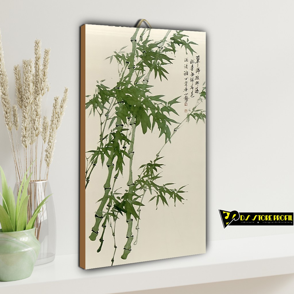 Jual WALLDECOR LUKISAN BAMBU HIASAN DINDING POSTER KAYU | Shopee Indonesia