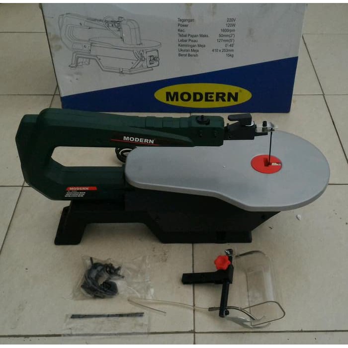 Jual mesin Scroll saw modern m-400A /mesin gergaji triplek, jigsaw ...