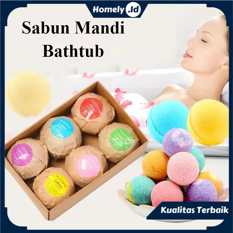 Jual Bath Bomb Aromaterapi 6 Pcs Spa Essential Oil Relaksasi Organik ...