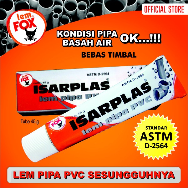 Jual Lem Fox Isarplas Tube 40 Gram / Lem Pipa Paralon | Shopee Indonesia