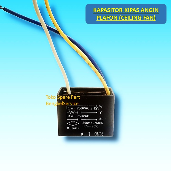 Jual Kapasitor Capasitor Kipas Angin Plafon Ceiling Fan Original 3 ...