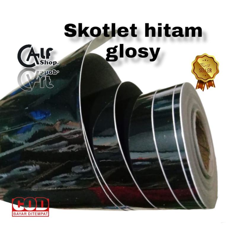 Jual stiker, skotlet hitam glossy (mengkilap) goodfix premium | Shopee ...