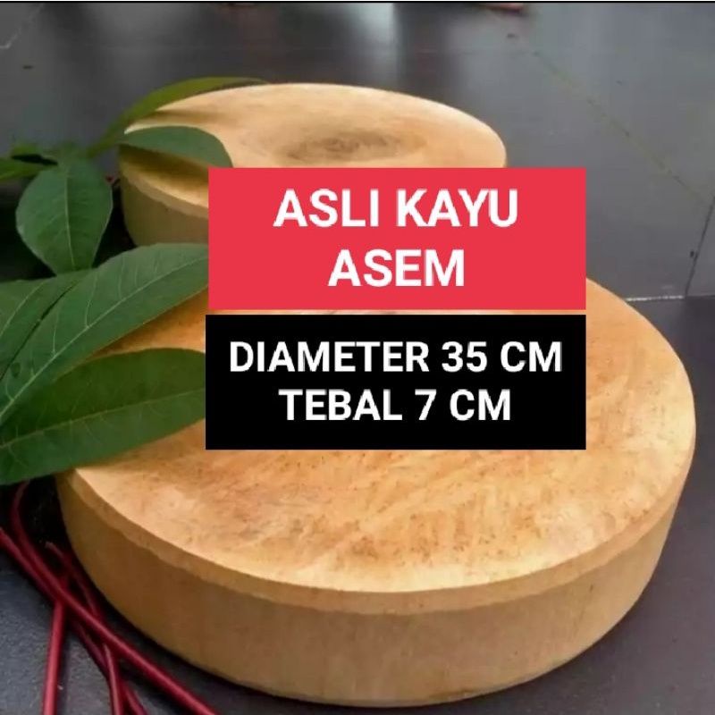 Jual talenan kayu asem diameter 35 cm tebal 7 cm | Shopee Indonesia