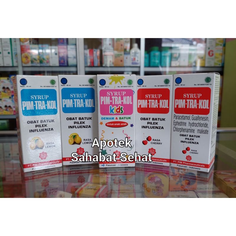 Jual Pimtrakol Sirup Cherry / Lemon / Kids Obat Batuk Pilek dan ...