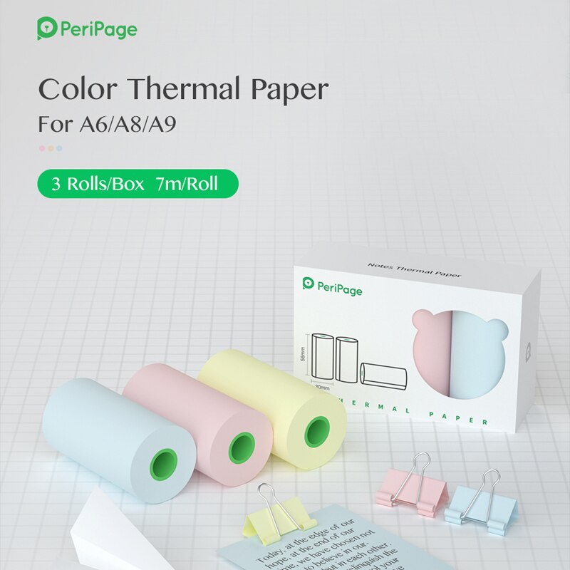 Jual PERIPAGE Kertas dan Sticker Warna A6 COLOUR Sticker Paper Thermal ...