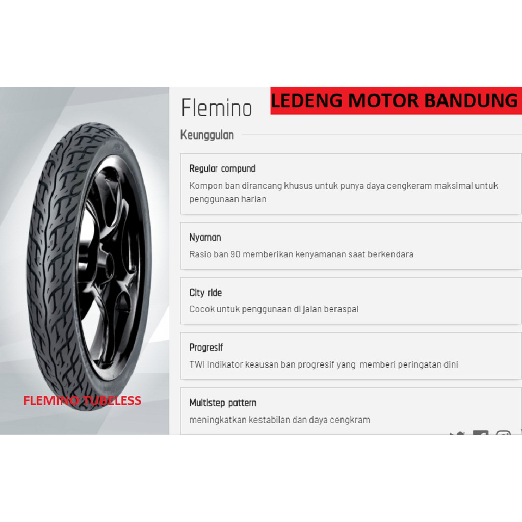 Jual FDR 90/90-14 Flemino Tubeless Ban Motor Matic | Shopee Indonesia