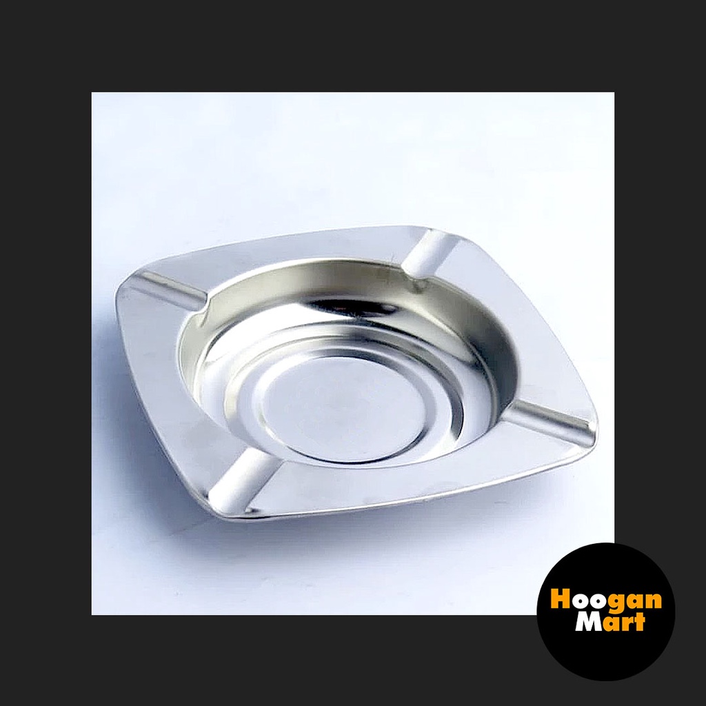 Jual [ Asbak ] Asbak Abu Cerutu Rokok Stainless Segi Empat | Shopee ...