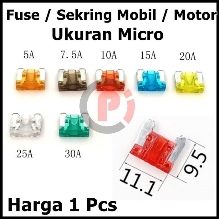 Jual Sekring Mobil Motor Fuse Blade Ukuran Micro Ukuran 30A 30 Amper ...