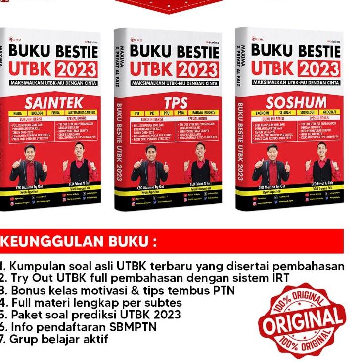 Jual (MENARIK!!) Paket Lengkap Buku Bestie UTBK 2023 TPS TKA Saintek TKA Soshum | Shopee Indonesia