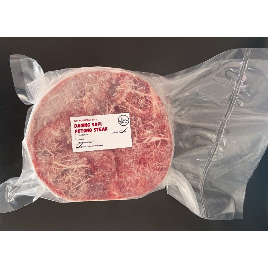 Jual Rib Eye Meltique / Cube Roll Meltique Potong Steak 1 Kg | Shopee ...