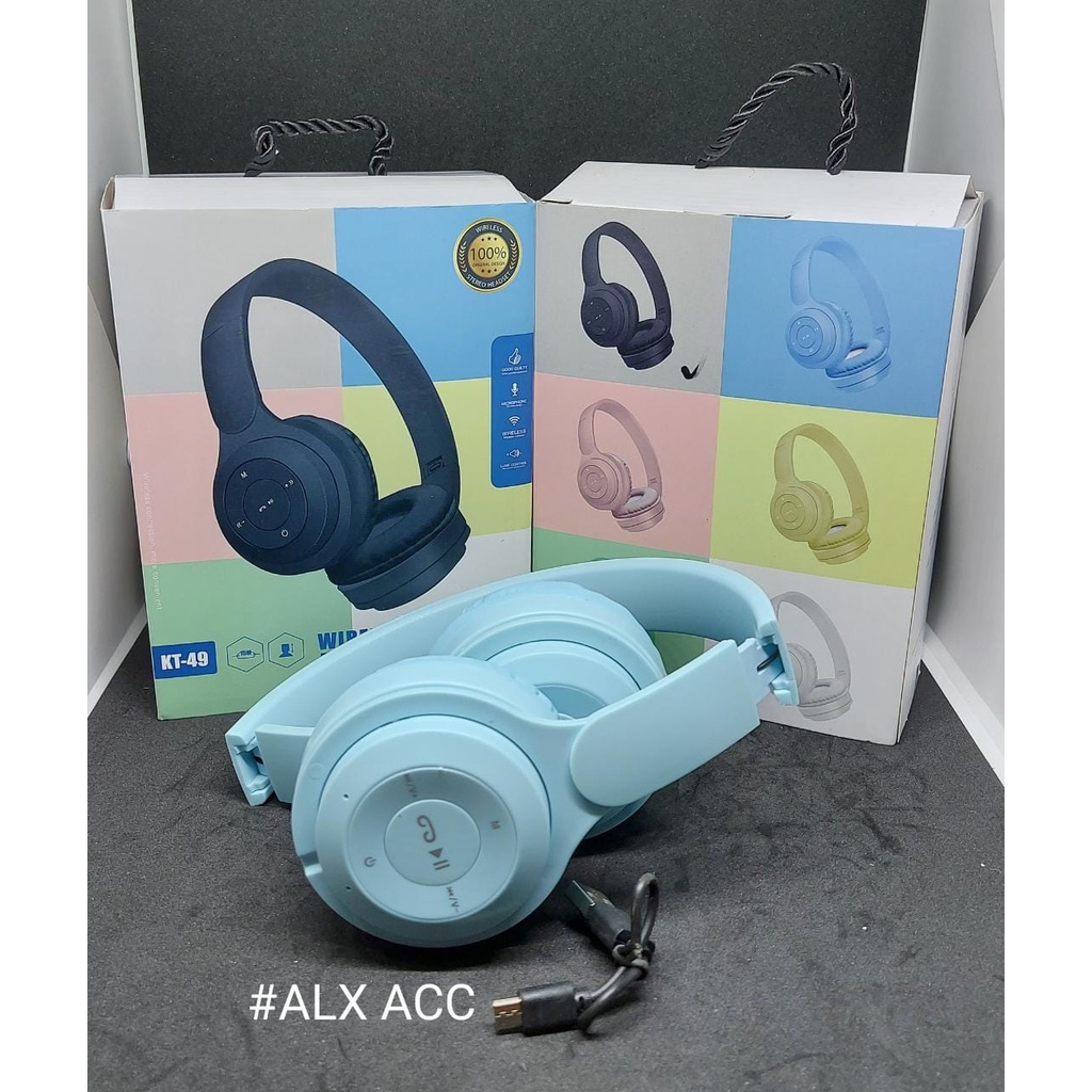 Jual Headphone Bluetooth Bando Y08 / KT-49 Macaron Wireless Headphone ...