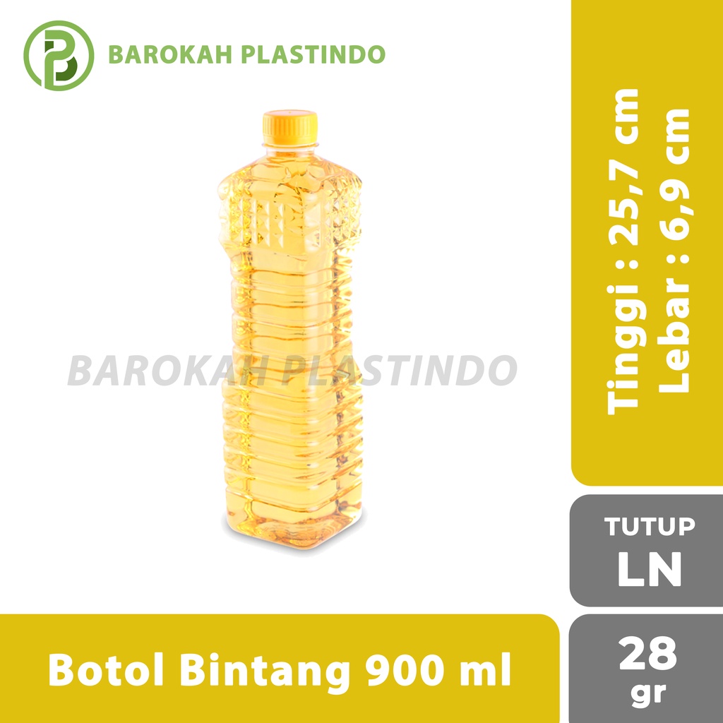 Jual Botol Bintang 900 ml / Botol Plastik 900 ml / Botol Minyak 900 ml ...