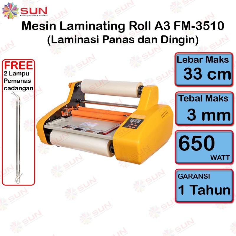 Jual Mesin Laminasi Laminating Roll A3 Fm3510 Fm 3520 Fm Ogk3580