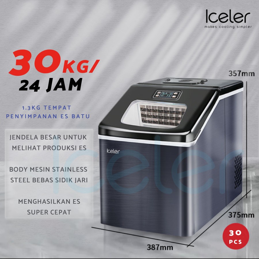Jual Mesin es cube Iceler pembuat es batu 25kg per hari rumah cafe ...