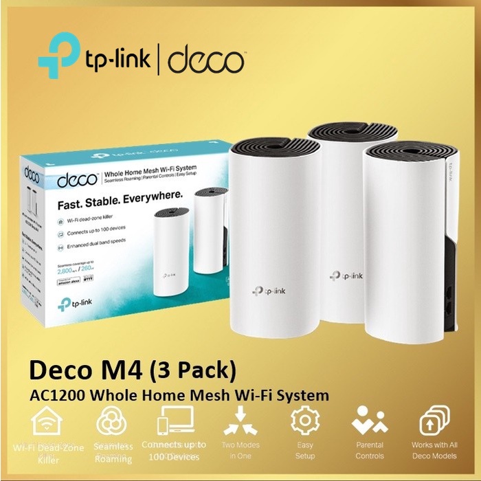 Jual TP-LINK DECO M4 AC1200 Tplink Whole Home Mesh Wi-Fi System ( 3 ...