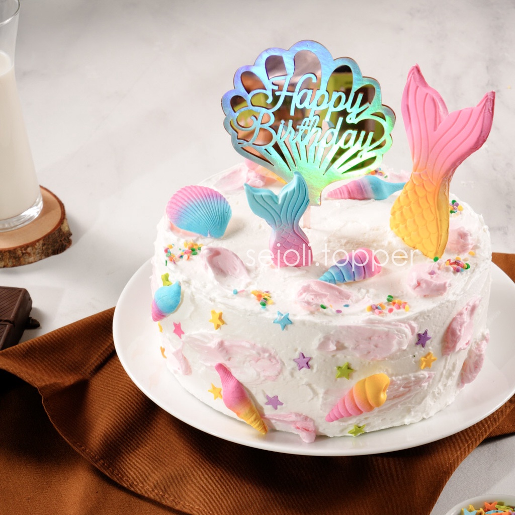 Jual Hiasan Kue / Cake Topper / Gumpaste Bentuk / Bentuk Ekor Mermaid | Shopee Indonesia